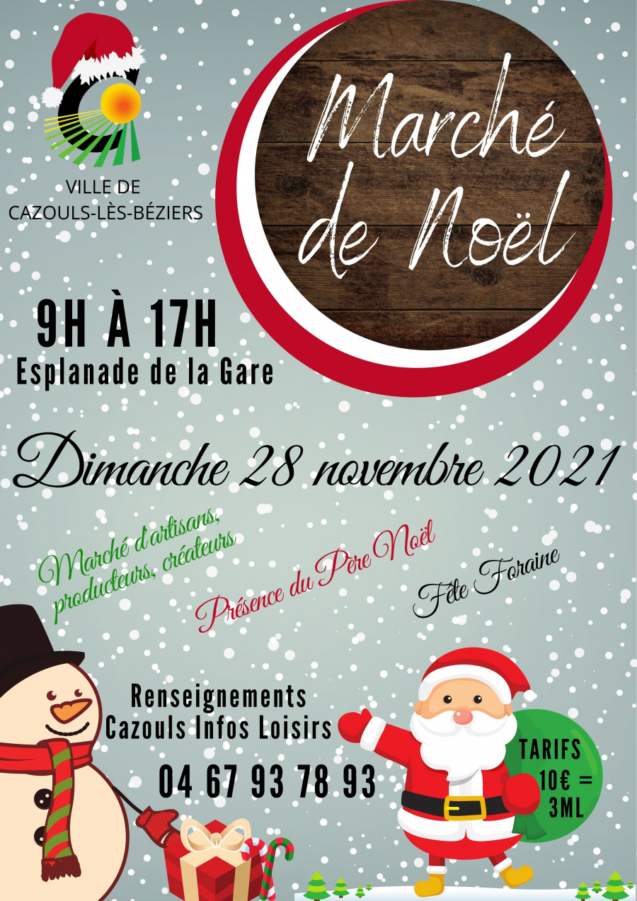 Evènements à venir - Marché de Noël - Cazouls-lès-Béziers